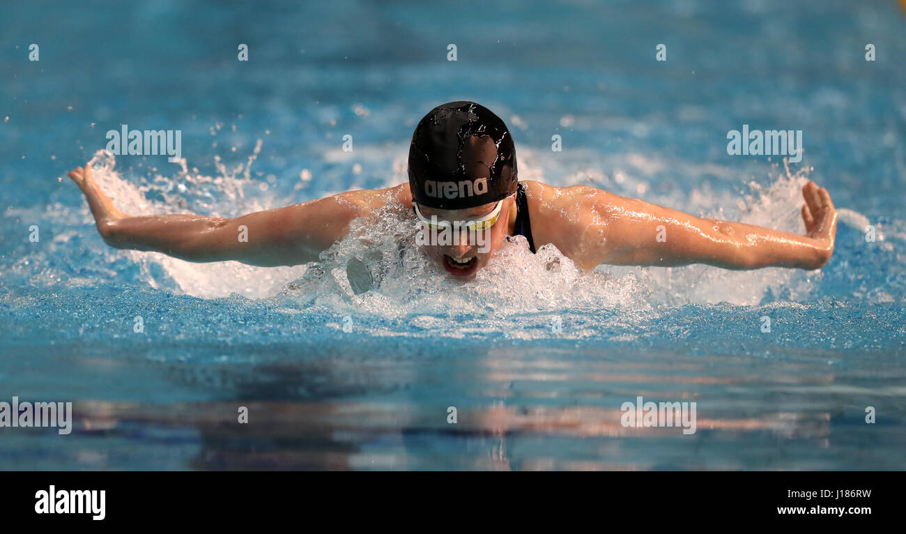 Hannah Miley in action during the Women's 400 metre Individual Medley ...
