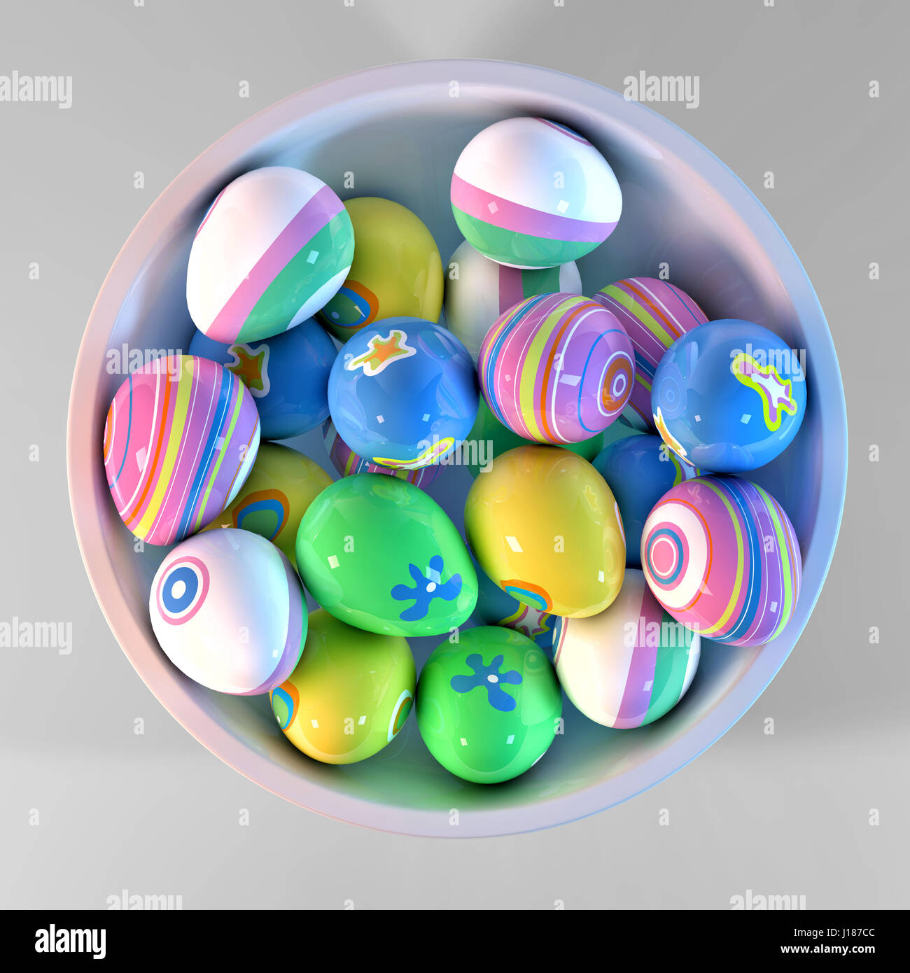 Bowl filled with easter eggs Stock Photo - Alamy