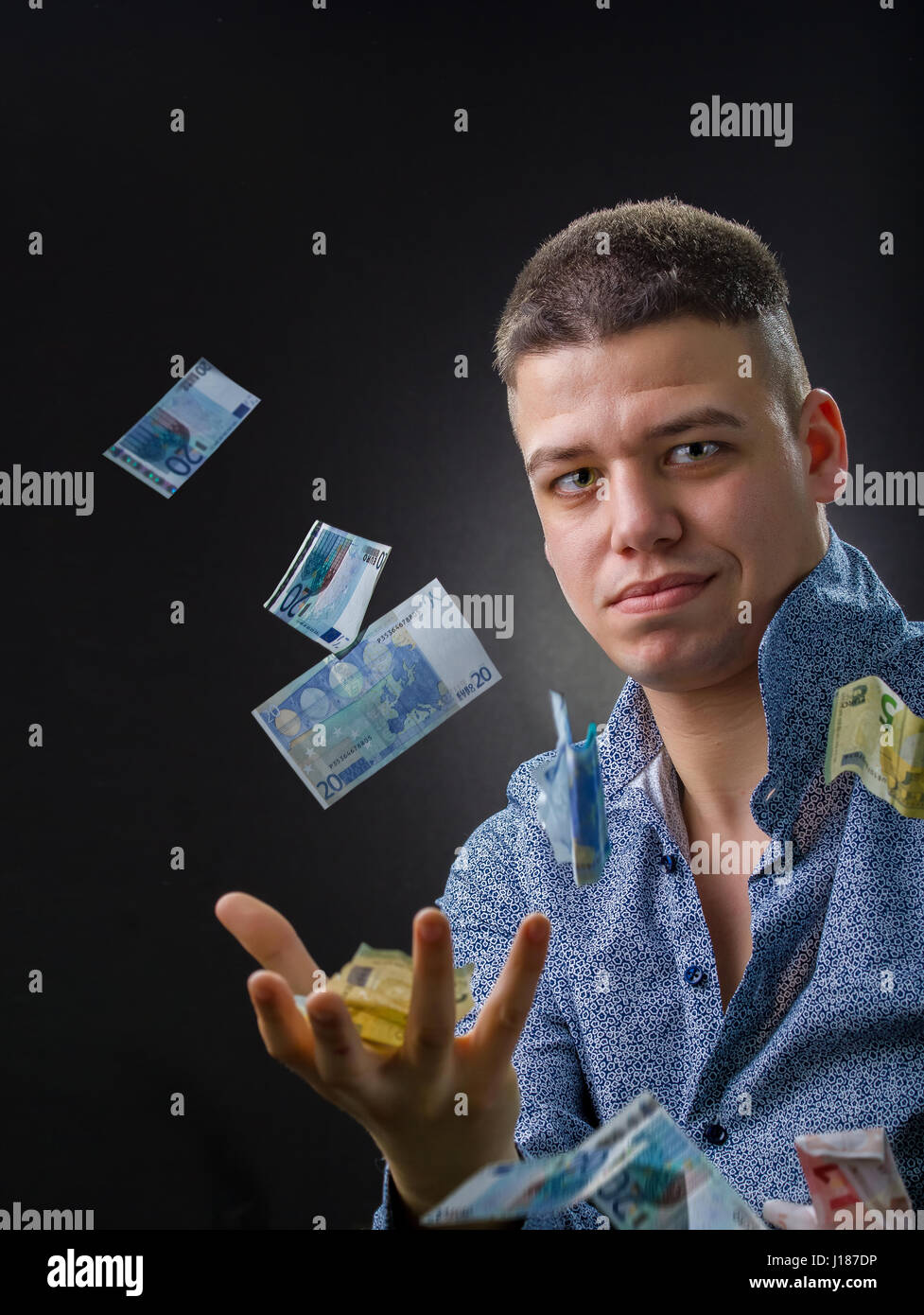 Money flying around hi-res stock photography and images - Alamy