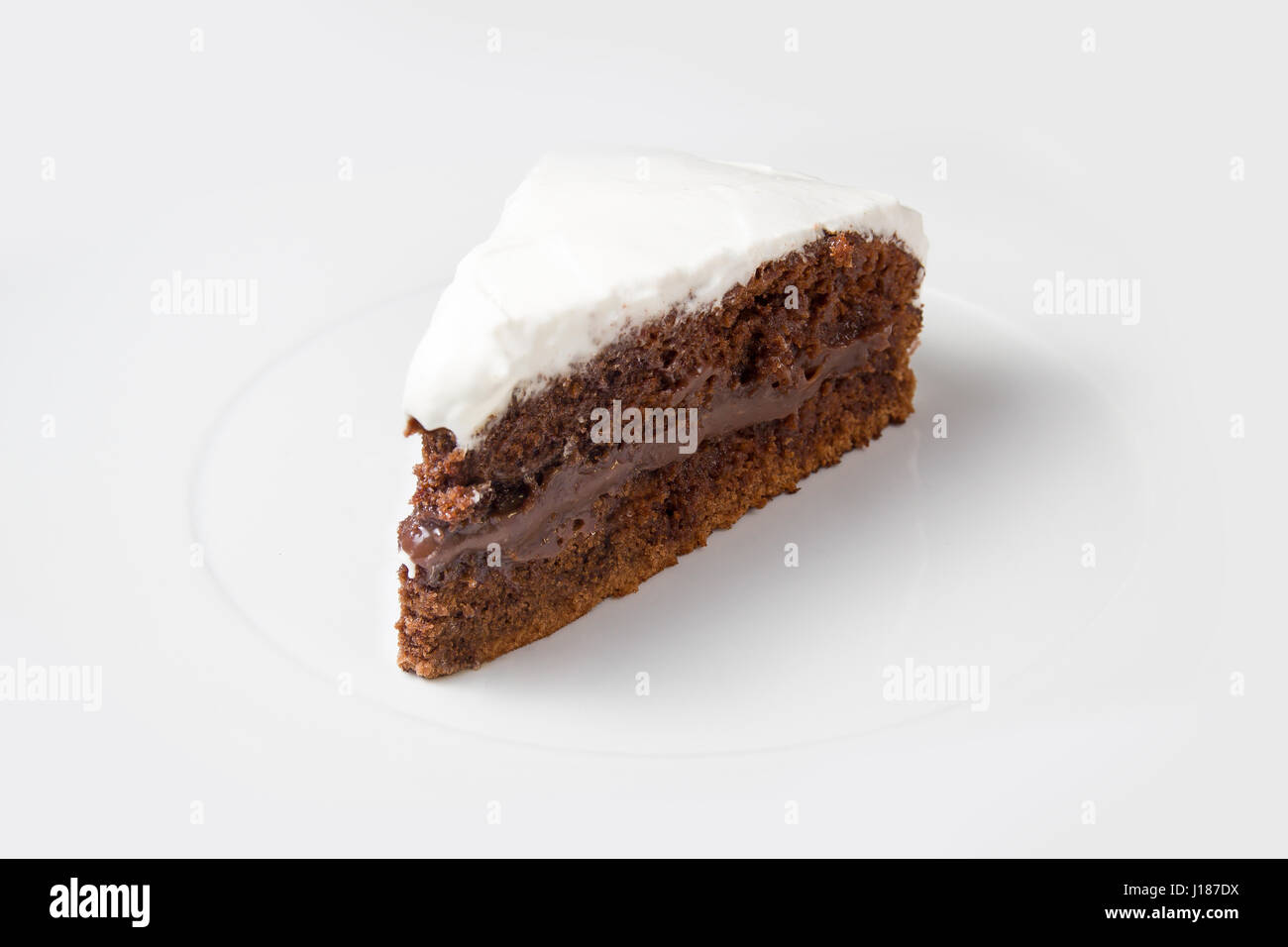 Slice of a delicious chocolate cake Stock Photo - Alamy