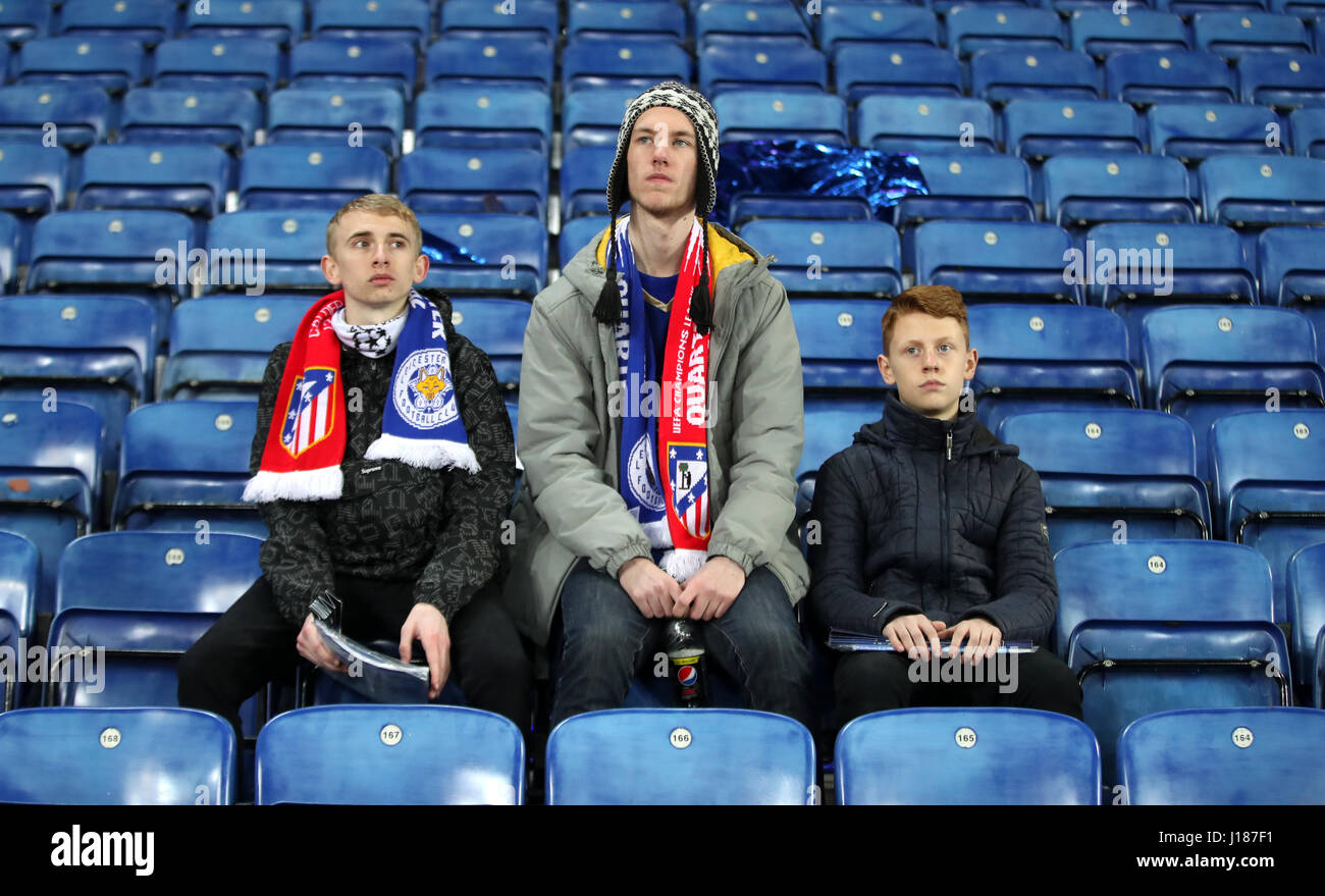 Fansd after the second leg of the UEFA Champions League quarter final ...