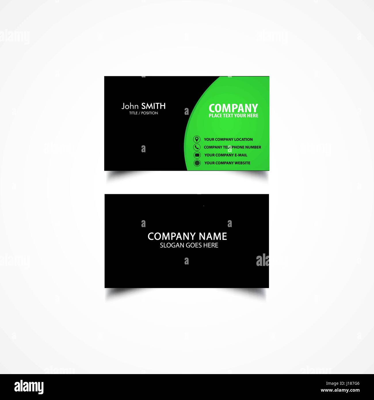Simple Business Card Template, Vector, Illustration Stock Vector Image ...