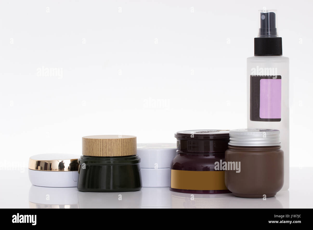 cosmetic containers isolated Stock Photo - Alamy
