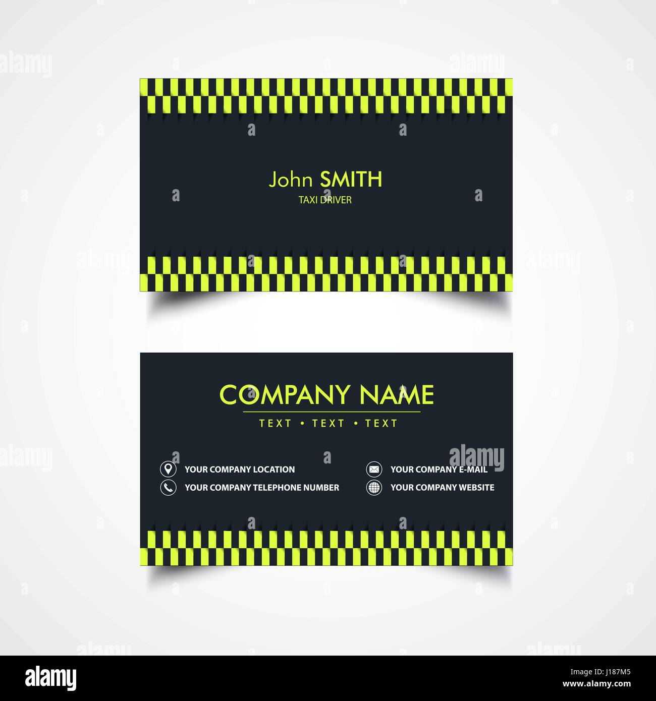 Taxi Driver Card Template, Vector, Illustration Stock Vector Image ...