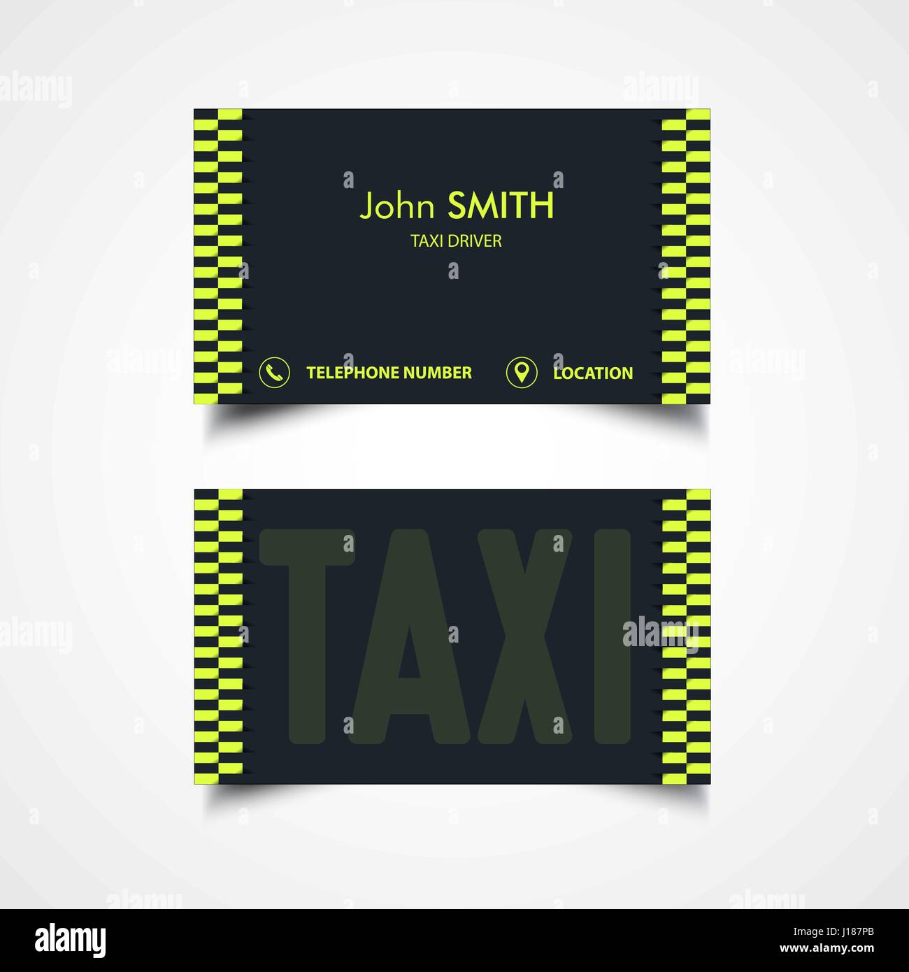 Taxi Driver Card Template, Vector, Illustration Stock Vector Image ...