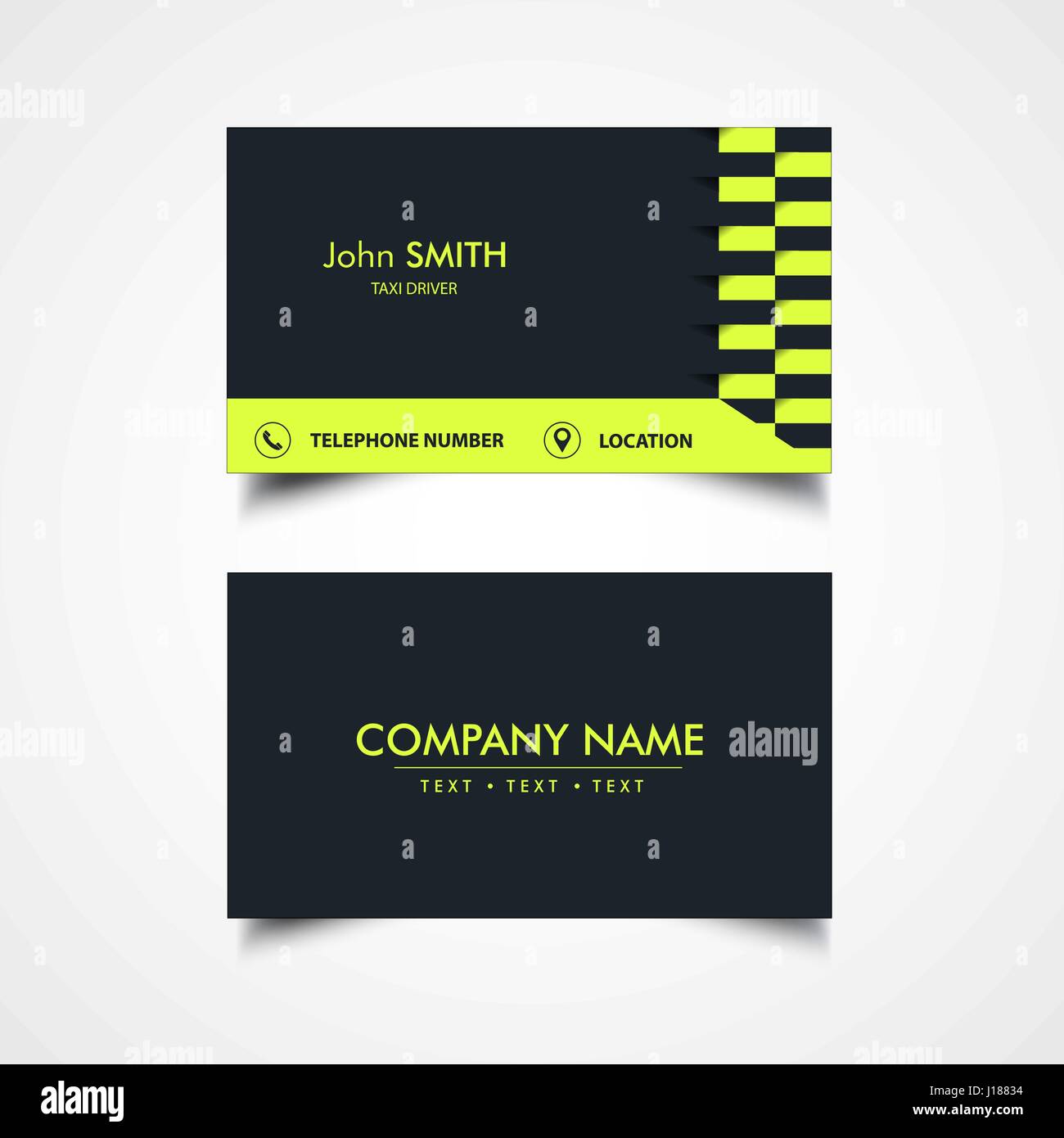 Taxi Driver Card Template, Vector, Illustration Stock Vector Image ...