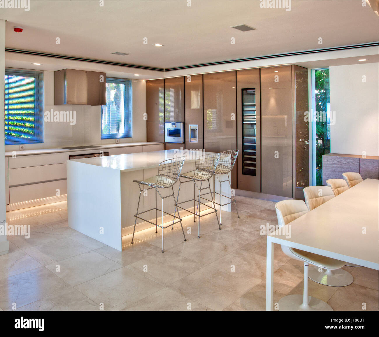 Beautiful modern kitchen view Stock Photo - Alamy