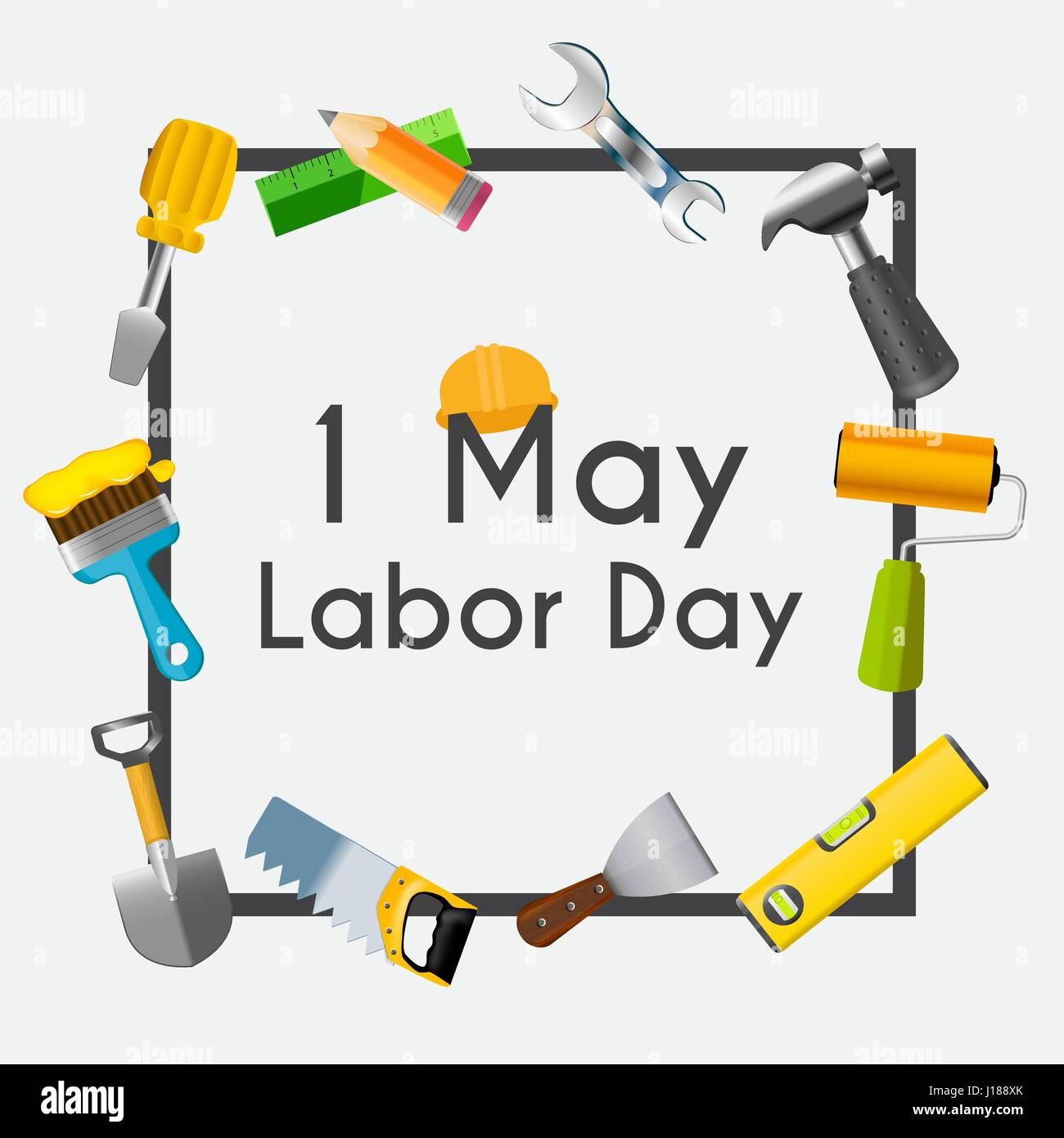 Labor Day 1 May Poster. Vector Illustration Stock Vector Image & Art ...