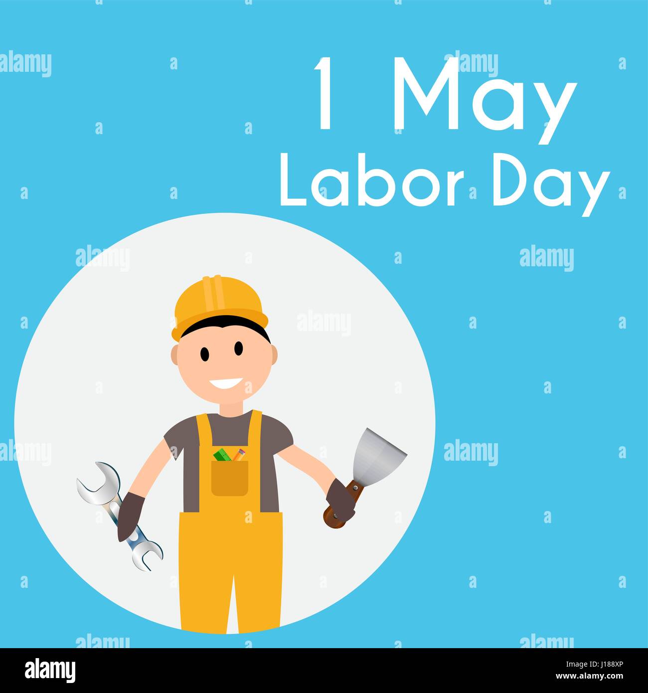 Labor Day 1 May Poster. Vector Illustration Stock Vector Image & Art ...
