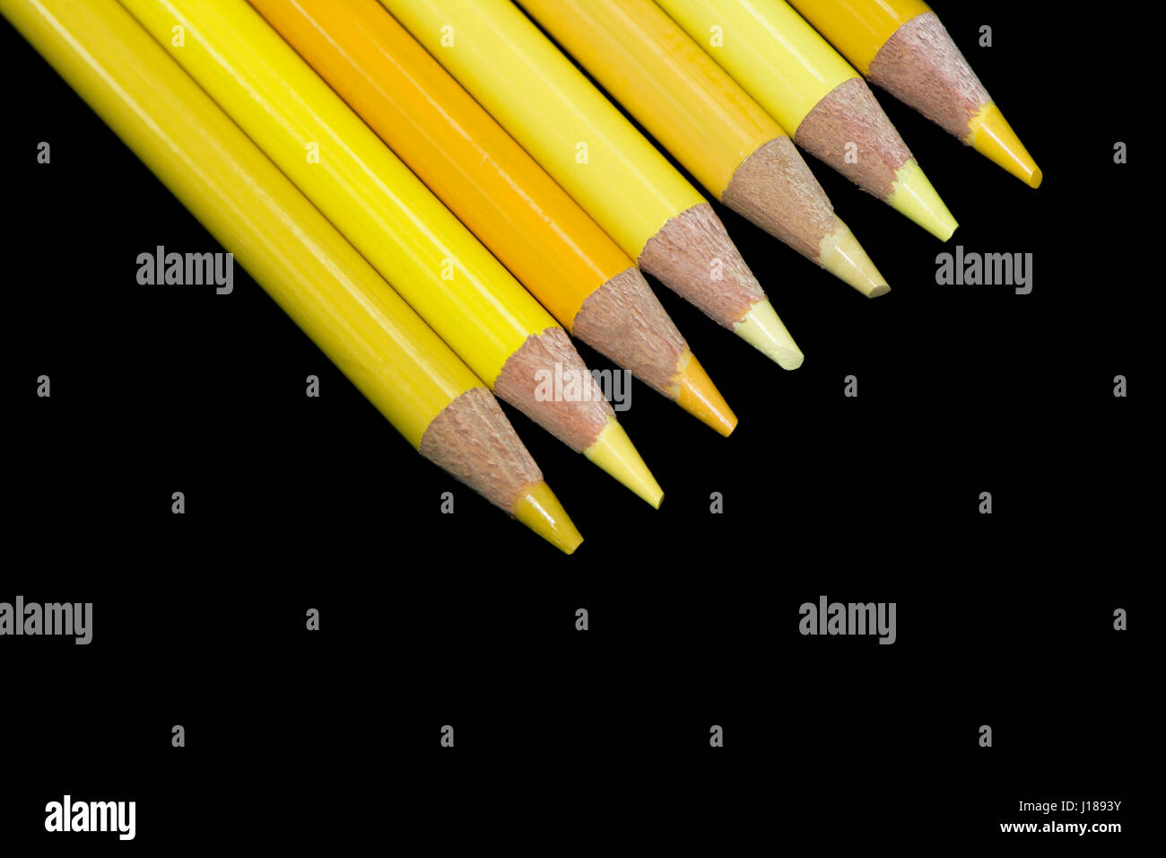 Yellow Pencil Black Background