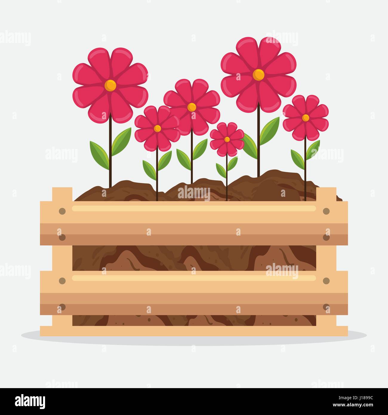 cute garden plants cultive Stock Vector Image & Art - Alamy