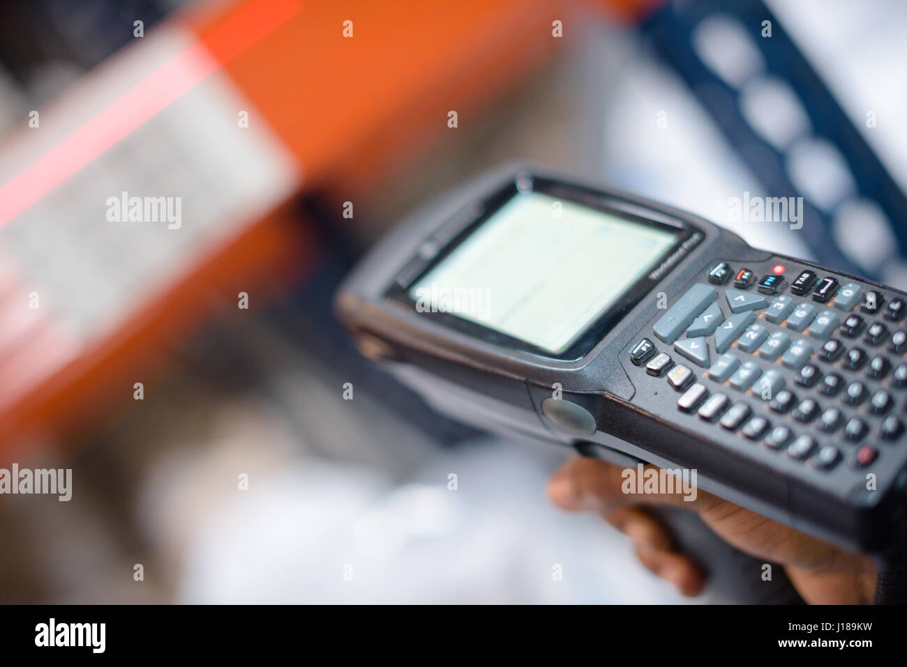 using a barcode scanner Stock Photo - Alamy