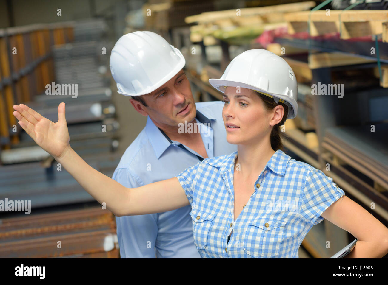 industrial manager visiting the warehouse Stock Photo - Alamy