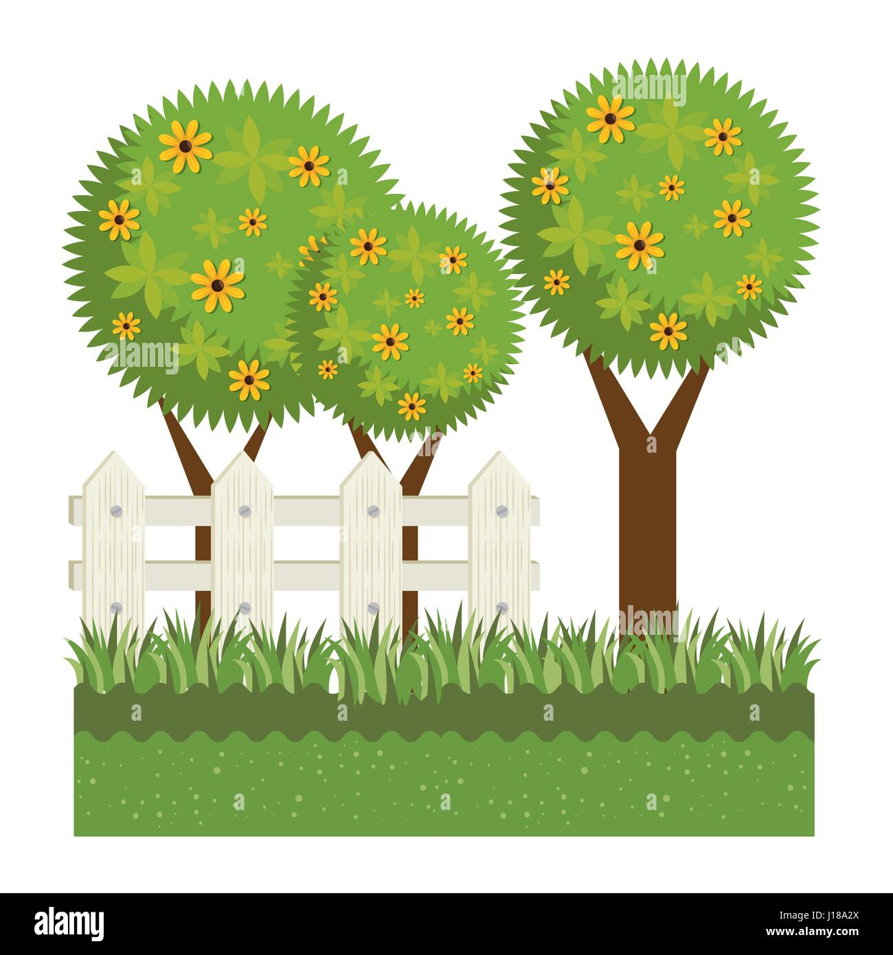 cute garden plants cultive Stock Vector Image & Art - Alamy