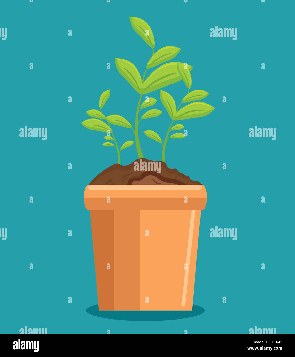 cute garden plants cultive Stock Vector Image & Art - Alamy