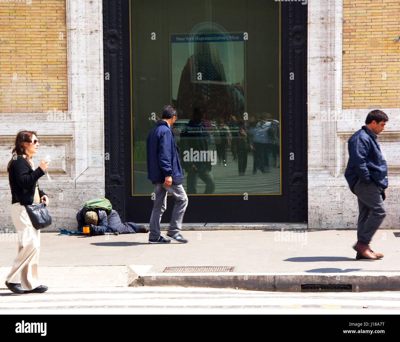 Sad woman crying on street hi-res stock photography and images - Alamy