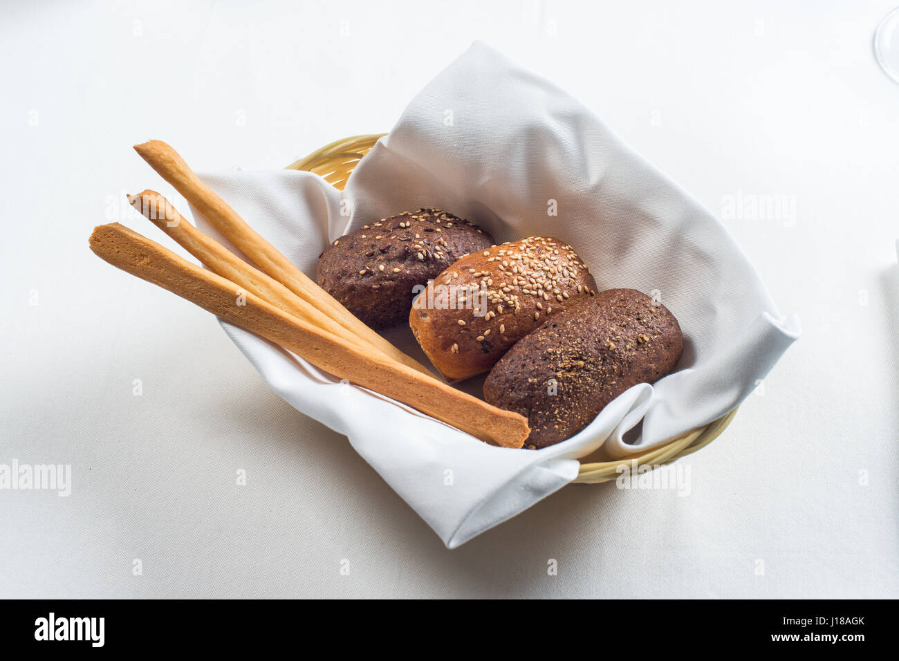 bread plate in the restaurant Stock Photo - Alamy