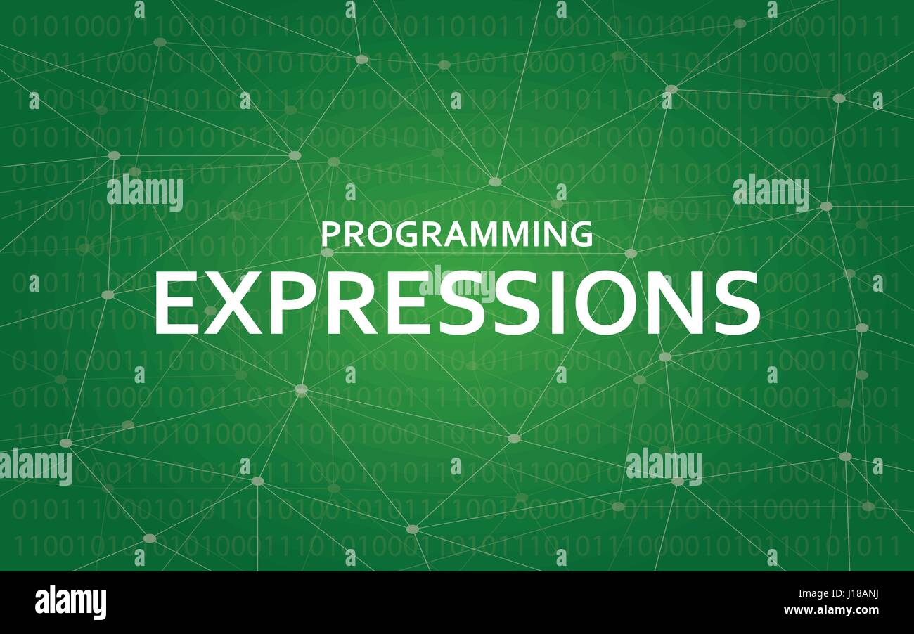 Programming expressions concept illustration white text illustration ...