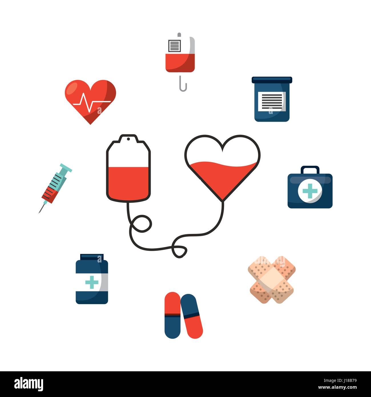 Medical first aid donation Stock Vector Images - Alamy