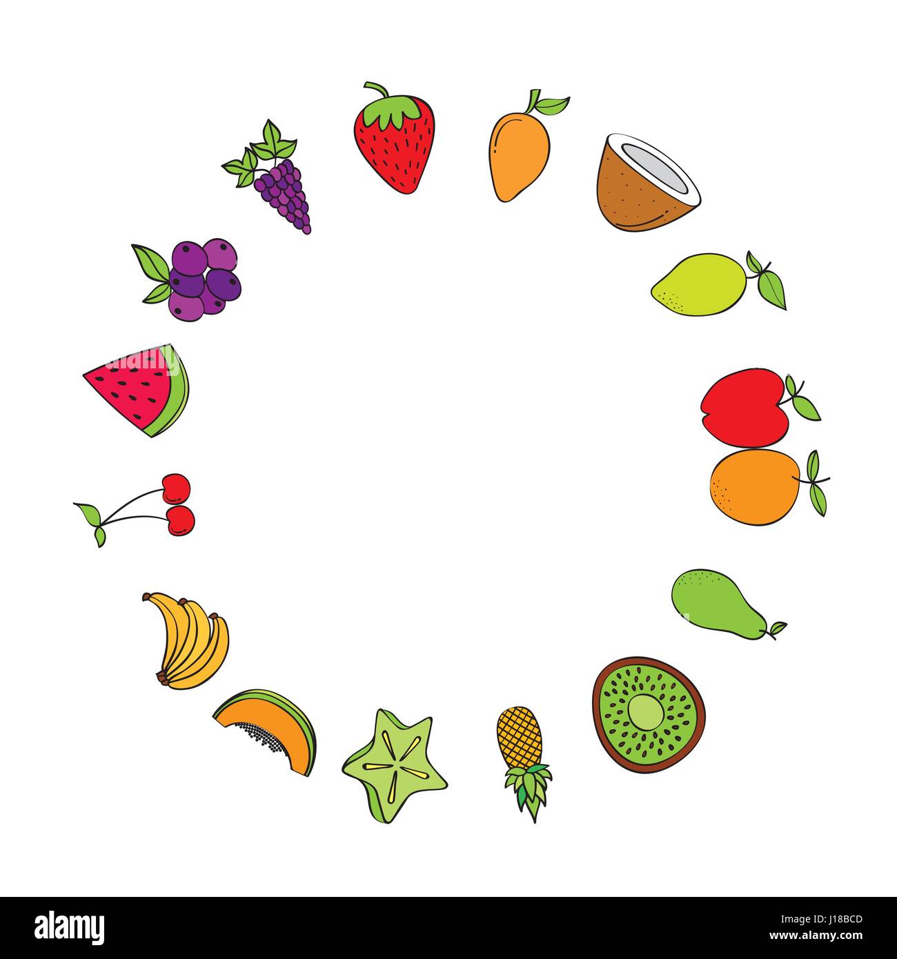 healthy fruits design Stock Vector Image & Art - Alamy