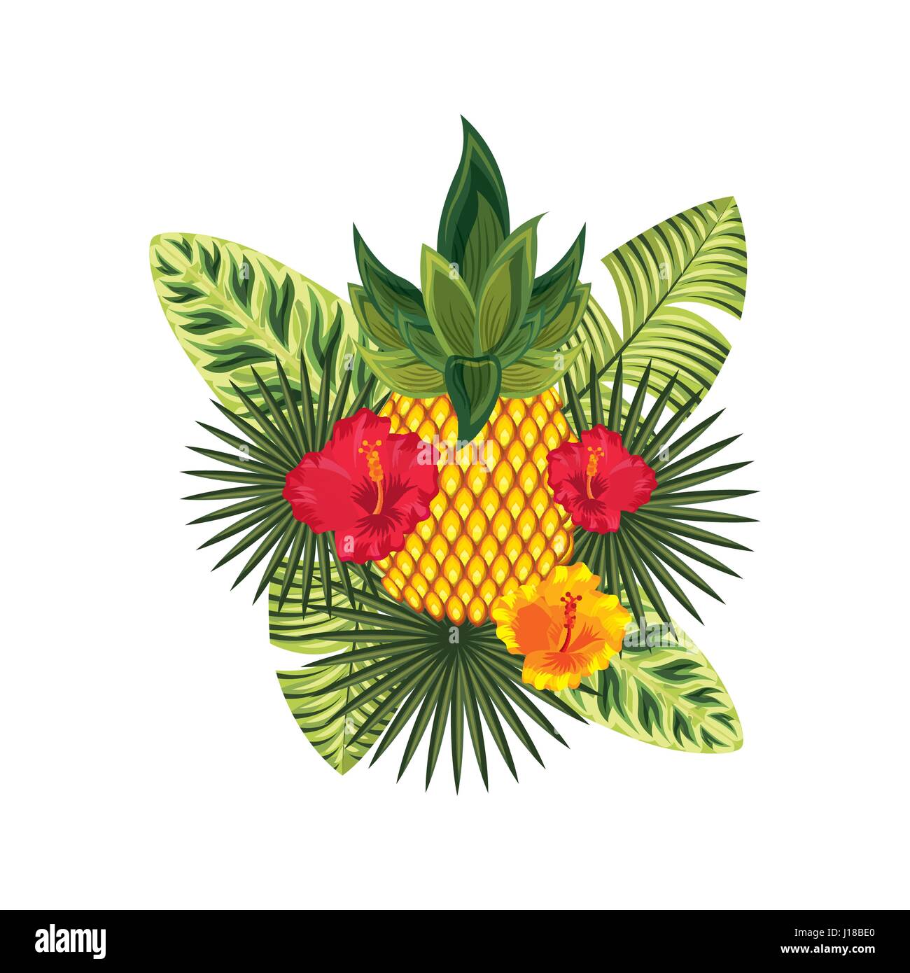 tropical flowers design Stock Vector Image & Art - Alamy