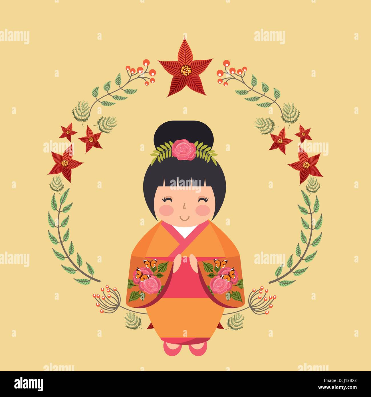 japanese girl design Stock Vector Image & Art - Alamy