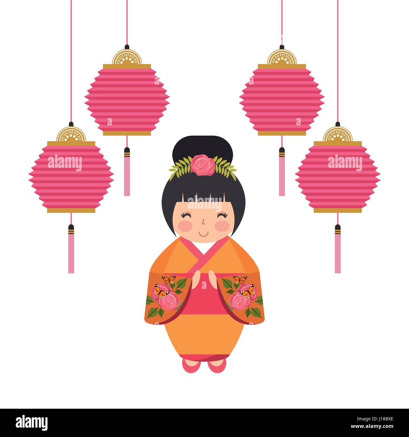 japanese girl design Stock Vector Image & Art - Alamy