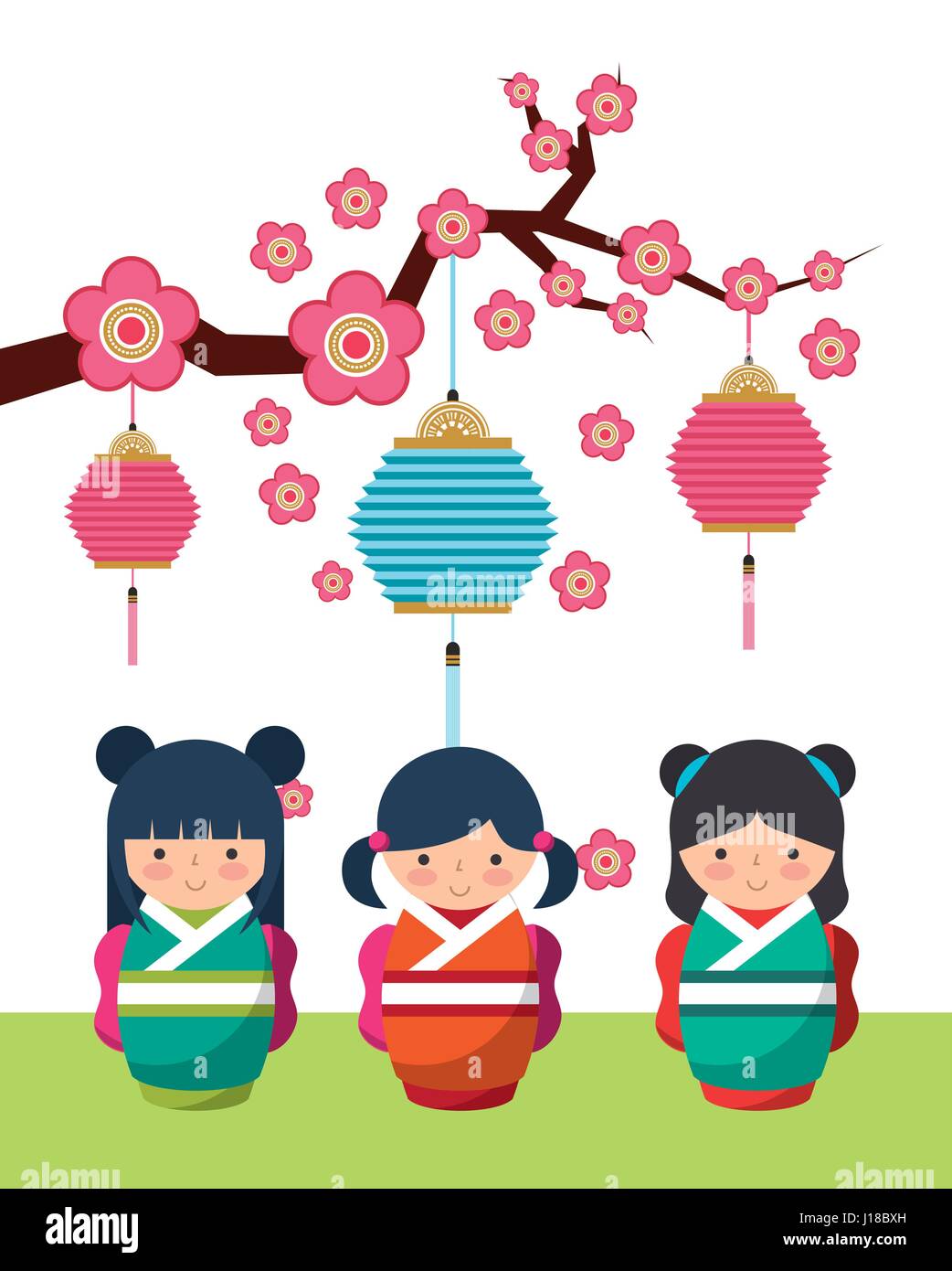japanese girl design Stock Vector Image & Art - Alamy