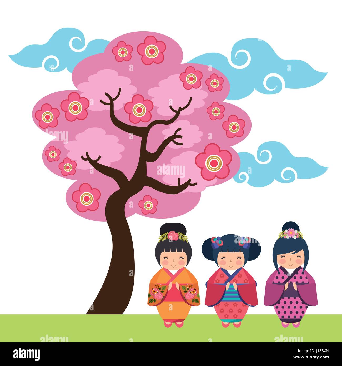 japanese girl design Stock Vector Image & Art - Alamy