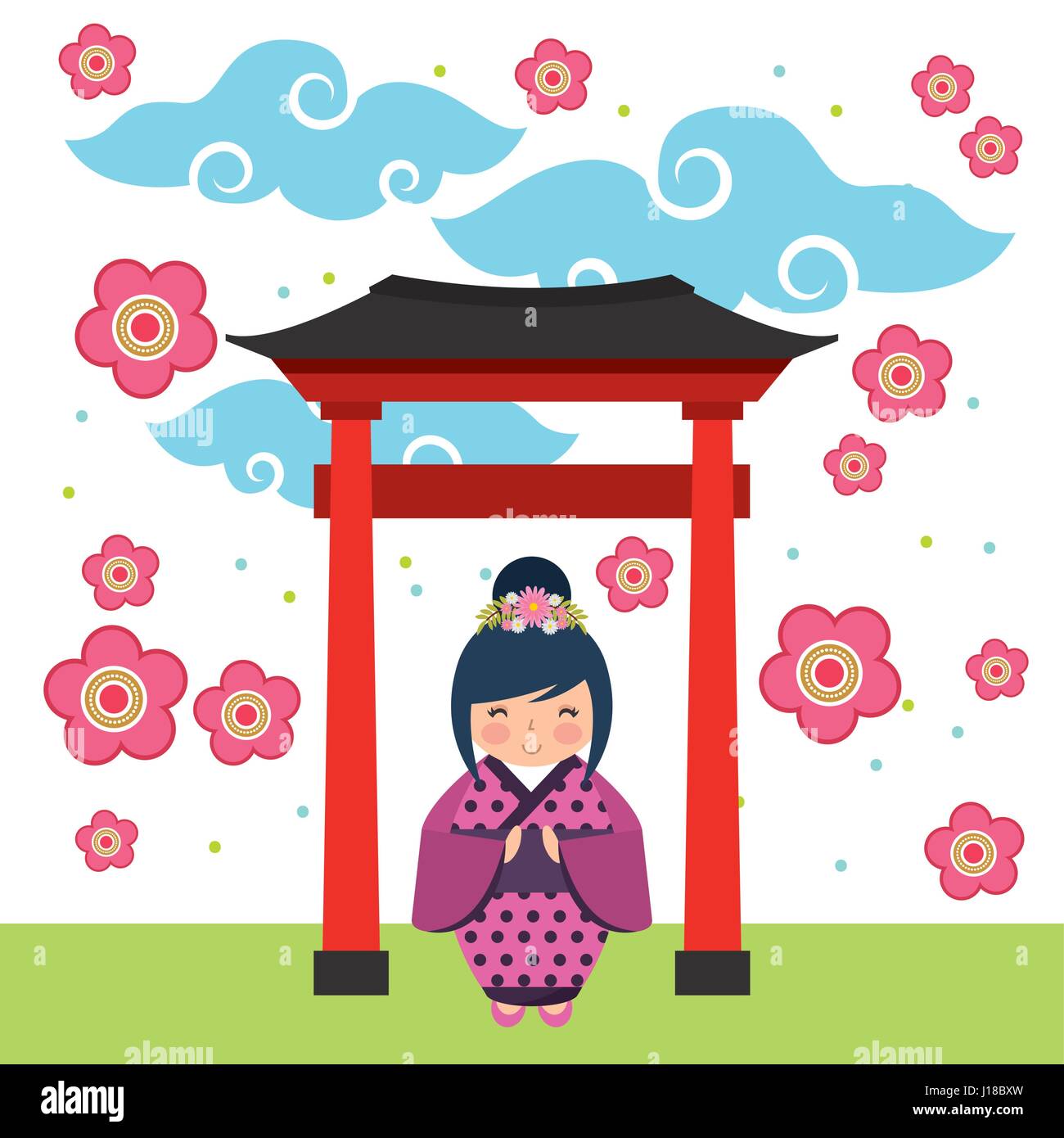 japanese girl design Stock Vector Image & Art - Alamy