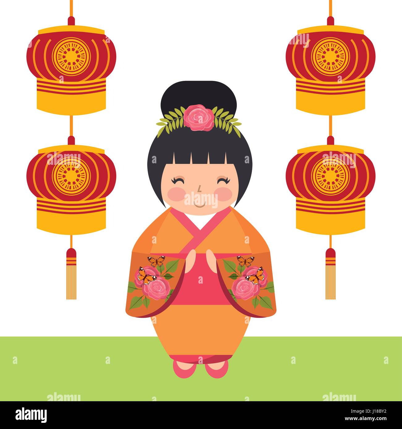 japanese girl design Stock Vector Image & Art - Alamy