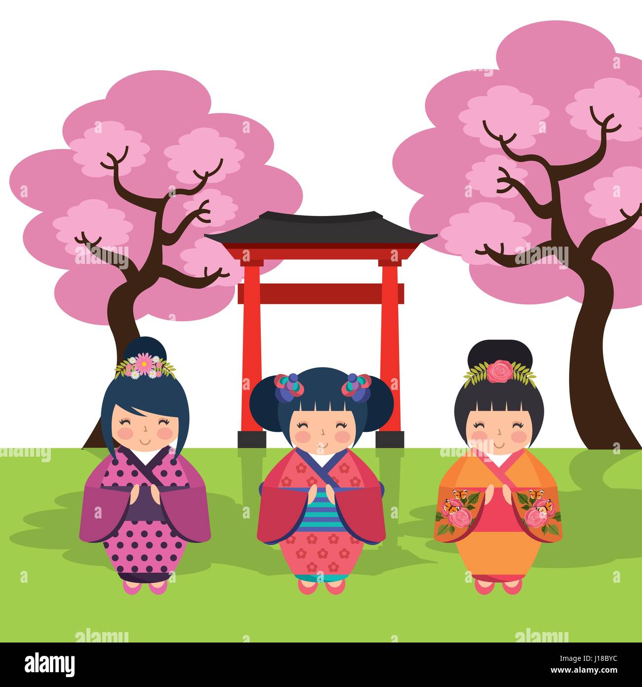 japanese girl design Stock Vector Image & Art - Alamy