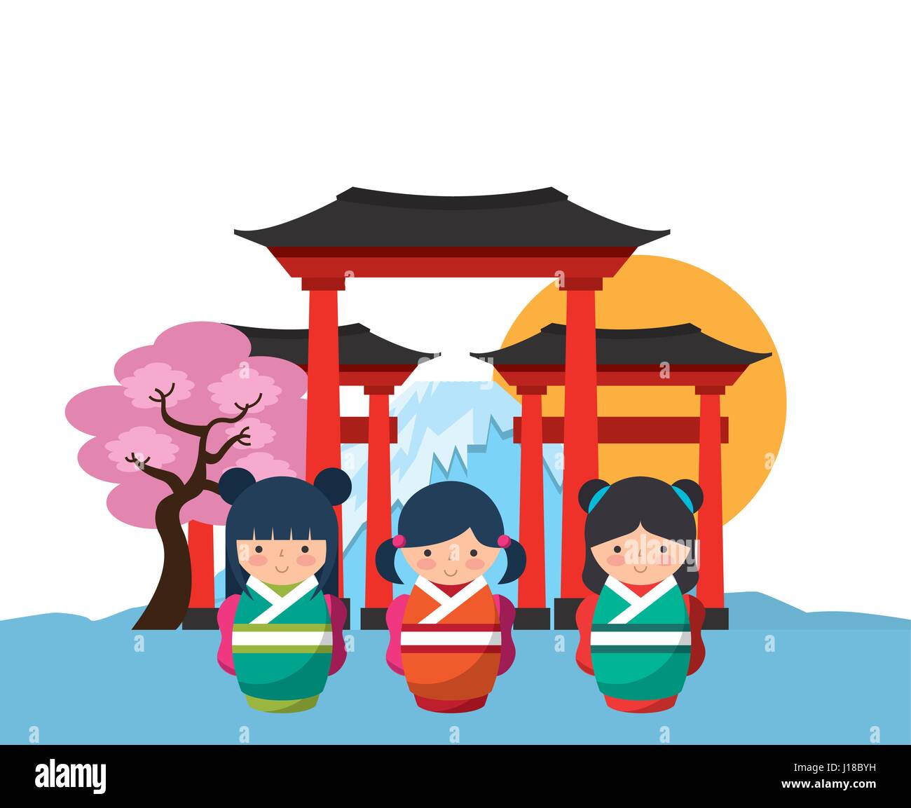 japanese girl design Stock Vector Image & Art - Alamy