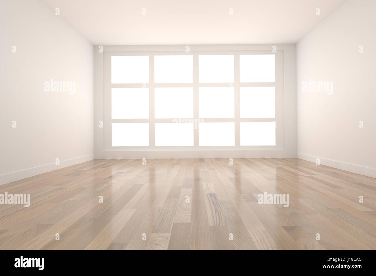empty room interior in 3D rendering Stock Photo - Alamy
