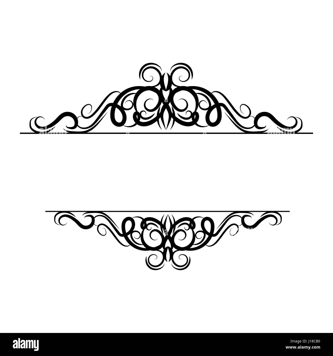 Vintage vector swirl frame Stock Vector Image & Art - Alamy