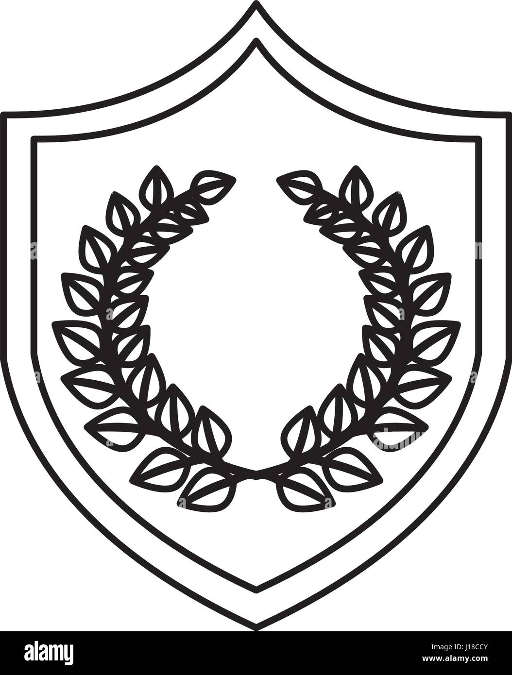 justice shield with wreath isolated icon Stock Vector Image & Art - Alamy