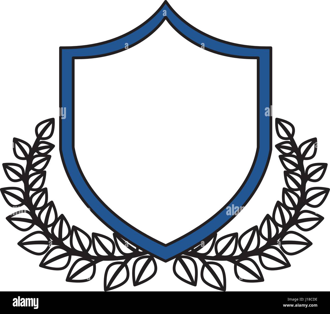 justice shield with wreath isolated icon Stock Vector Image & Art - Alamy