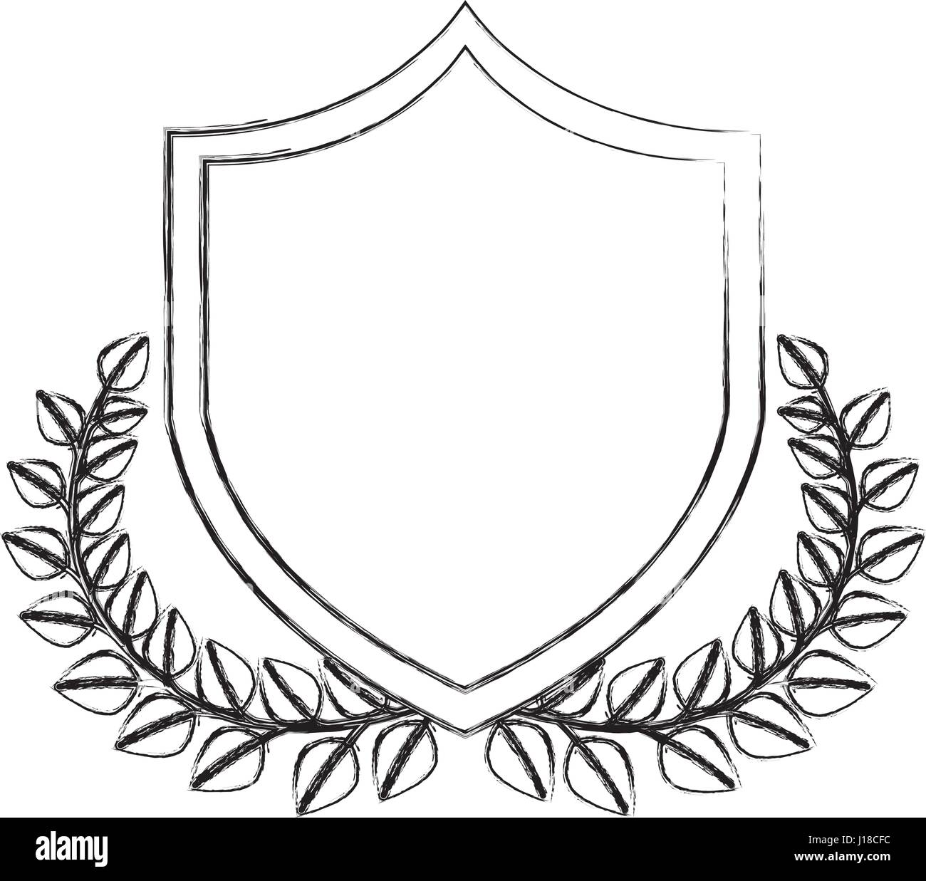 justice shield with wreath isolated icon Stock Vector Image & Art - Alamy