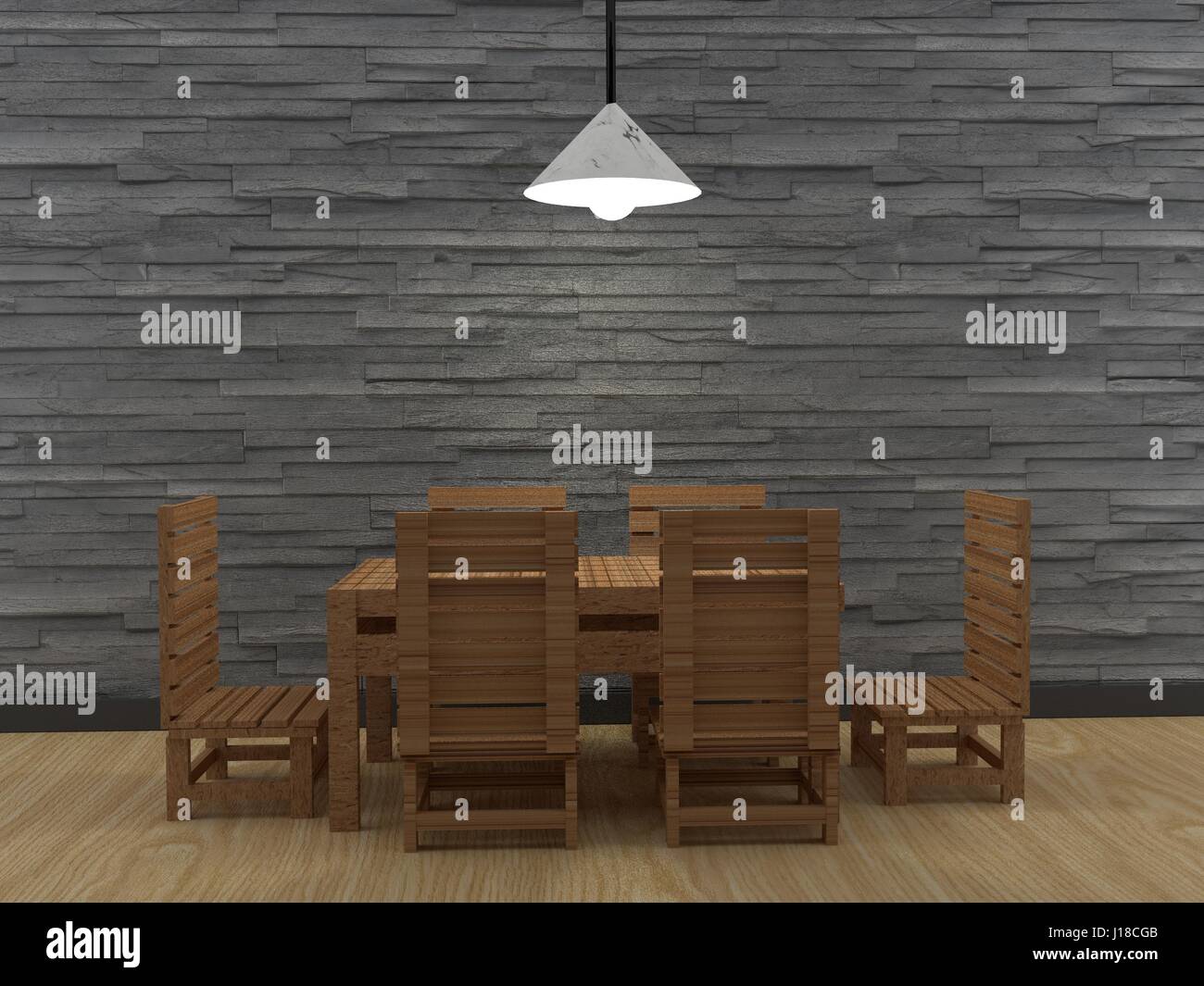 3d render dining table hi-res stock photography and images - Alamy