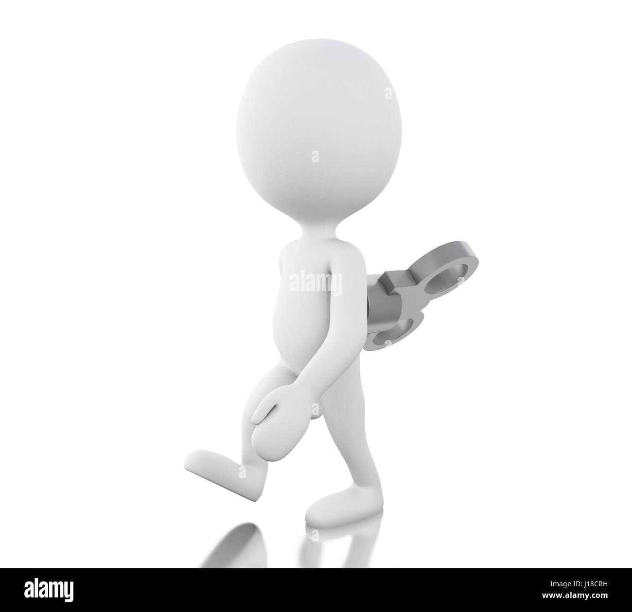 3d illustration. White people with Clockwork. Motivation concept ...