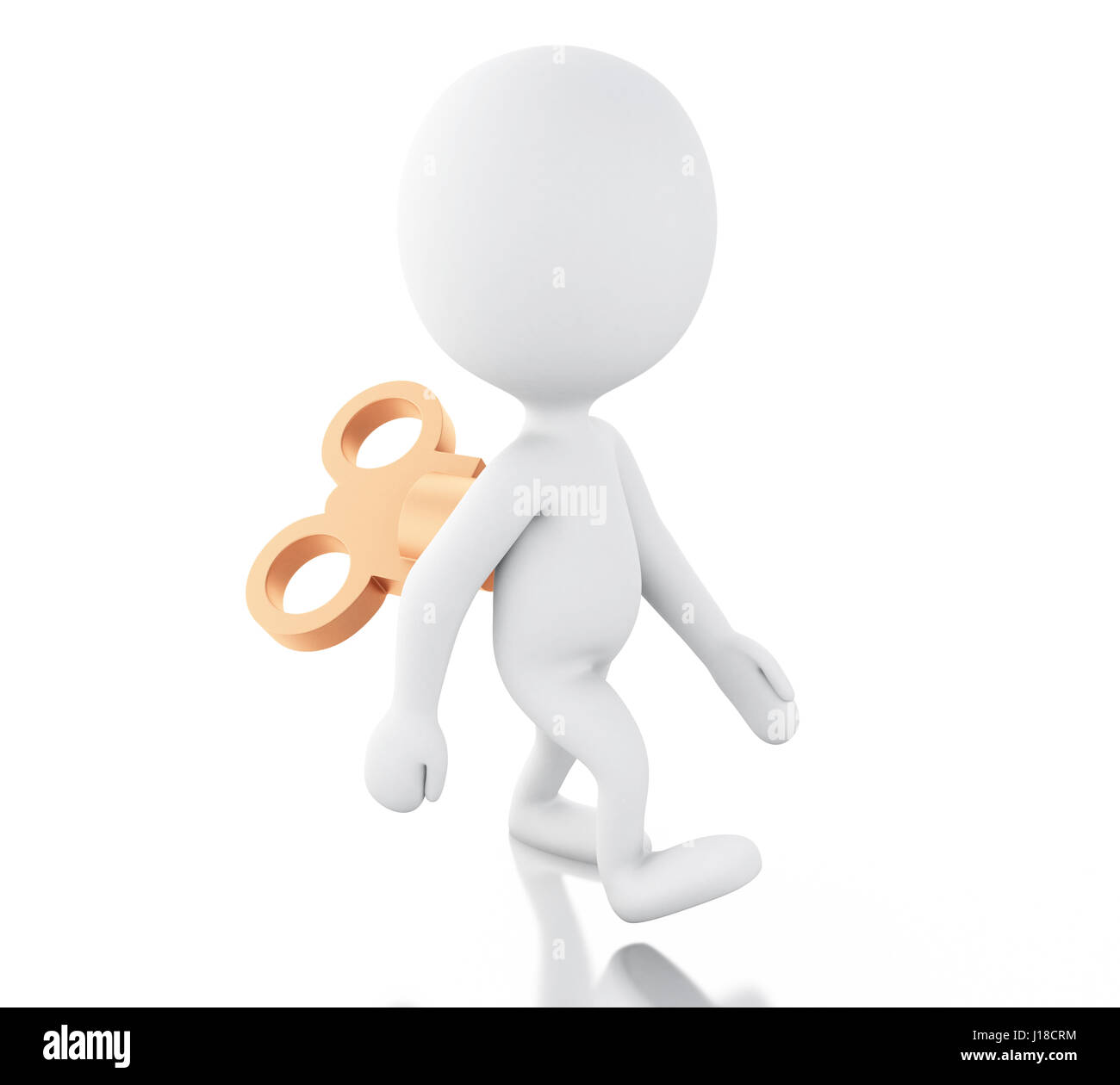 3d illustration. White people with clockwork. Motivation concept ...