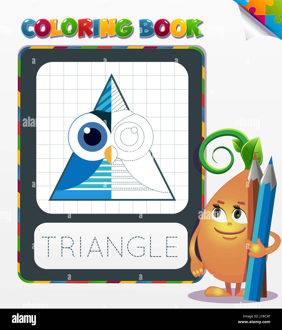 Triangle shape coloring Stock Vector Images - Alamy