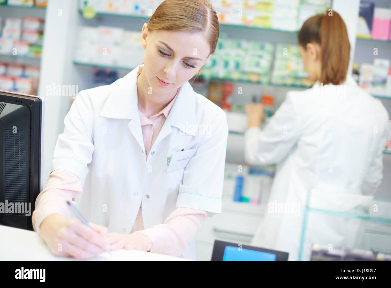 Pharmacists desk hi-res stock photography and images - Alamy