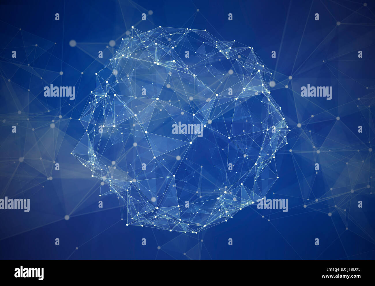 flying network sphere Stock Photo - Alamy
