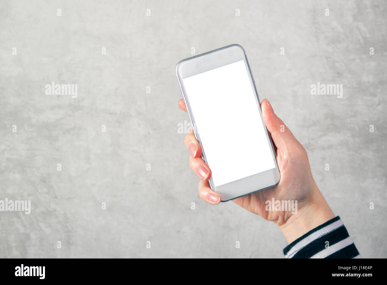 Female hand holding phone hi-res stock photography and images - Alamy