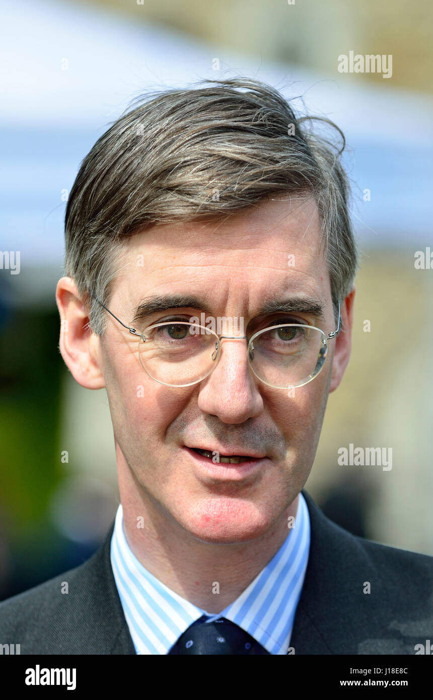 Jacob Rees-Mogg MP (Con: North East Somerset) on College Green ...
