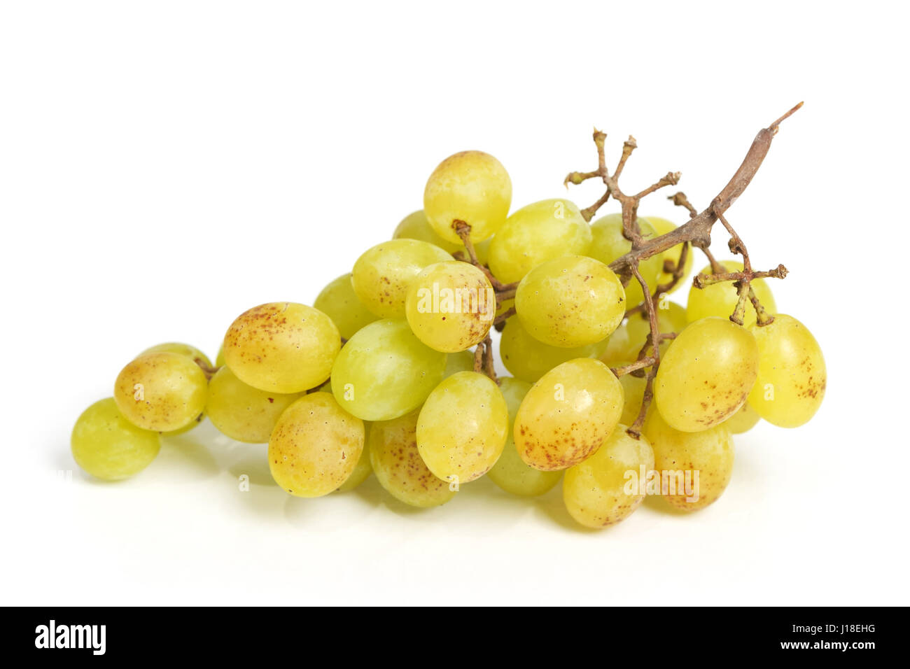 Green grape isolated on white background Stock Photo - Alamy