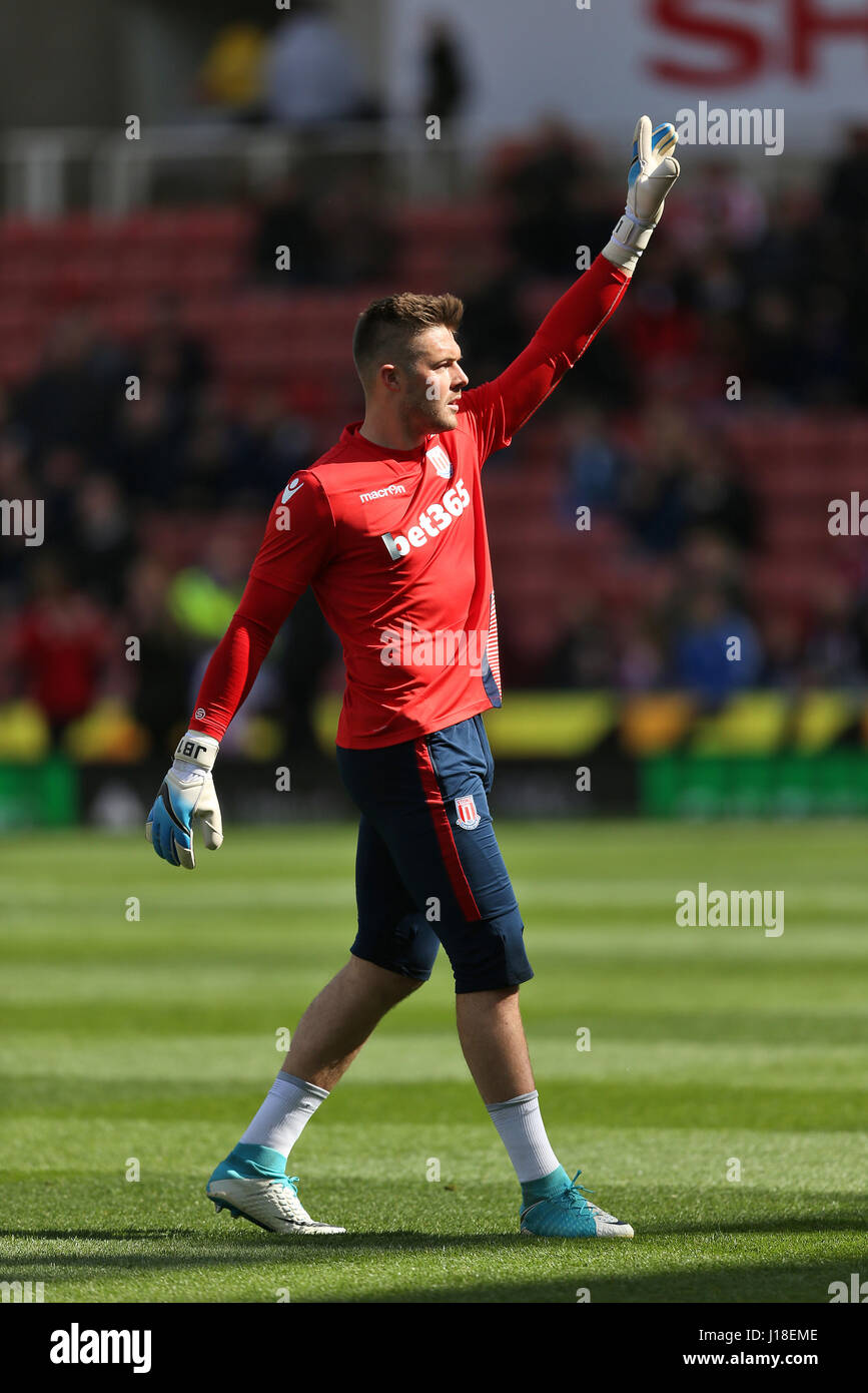 Stoke City goalkeeper Jack Butland Stock Photo - Alamy