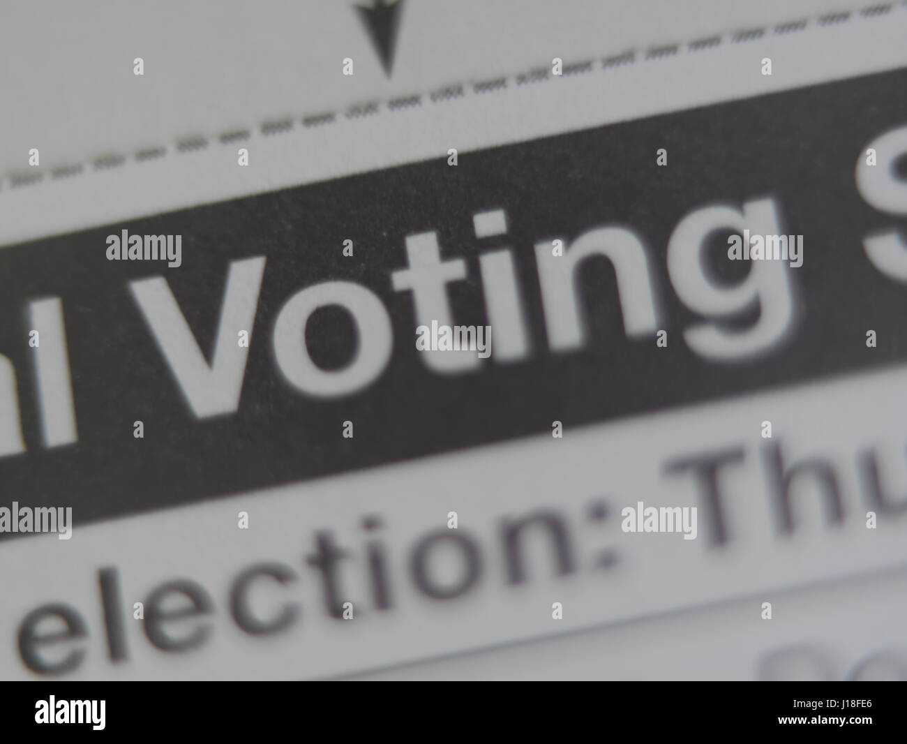Detail from an election voting form UK Stock Photo - Alamy