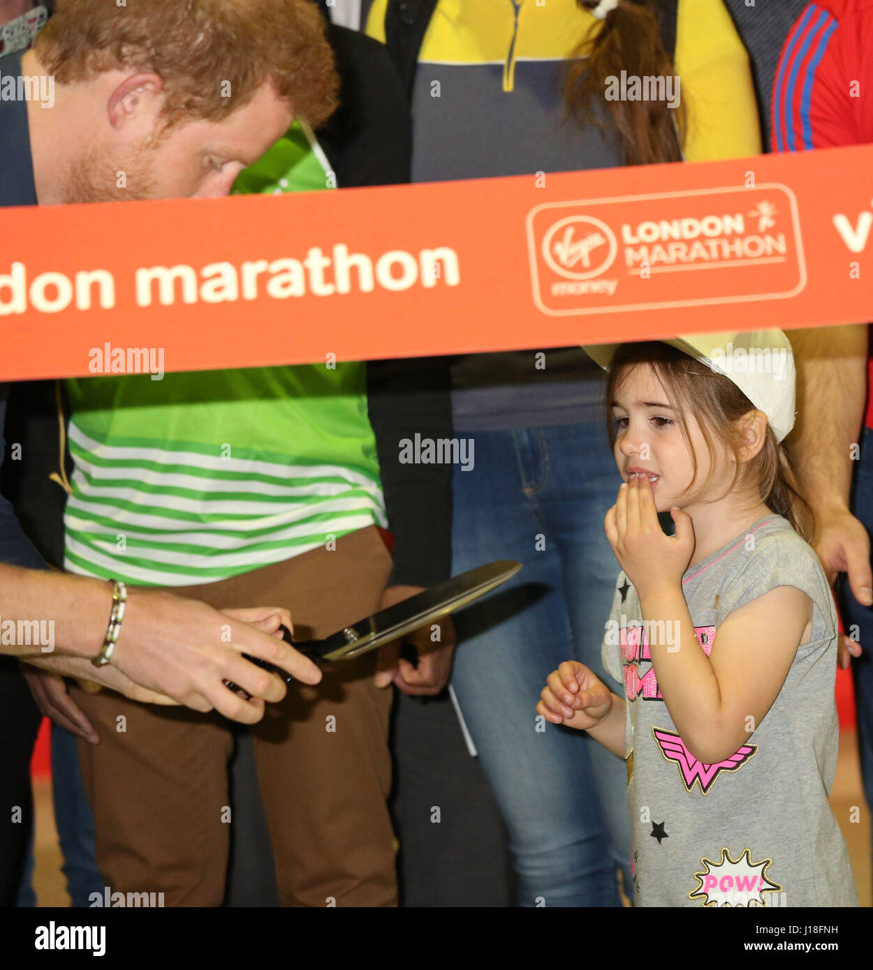 Prince Harry opens this year's Virgin Money London Marathon Expo at the ...